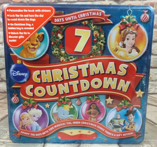 DISNEY SEVEN DAYS Until Christmas Countdown Magical Countdown Tin New ...