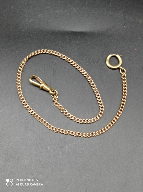 ANCIENNE CHAÎNE DE Montre à Gousset Châtelaine en plaqué or . EUR 12,00 ...
