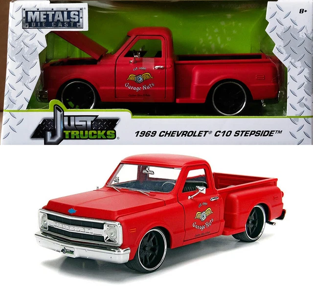 1969 CHEVROLET C10 Stepside Pickup Primer Red Chevy 1:24 Jada Toys ...