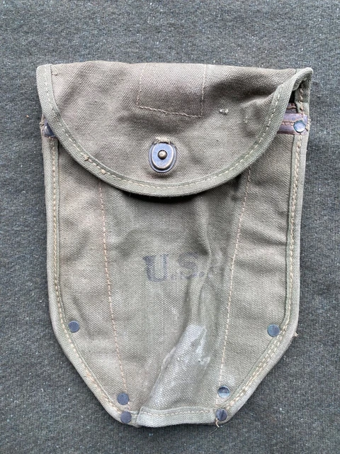 ORIGINAL WW2 US Army M43 Webbing Entrenching Tool Cover - 1944 Dated £ ...