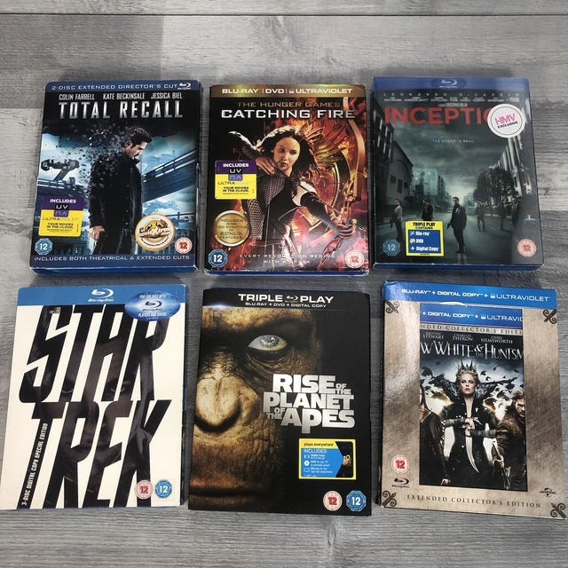 BLU RAY BUNDLE 6x 12+ Mixed Star Trek Total Recall Hunger Games ...