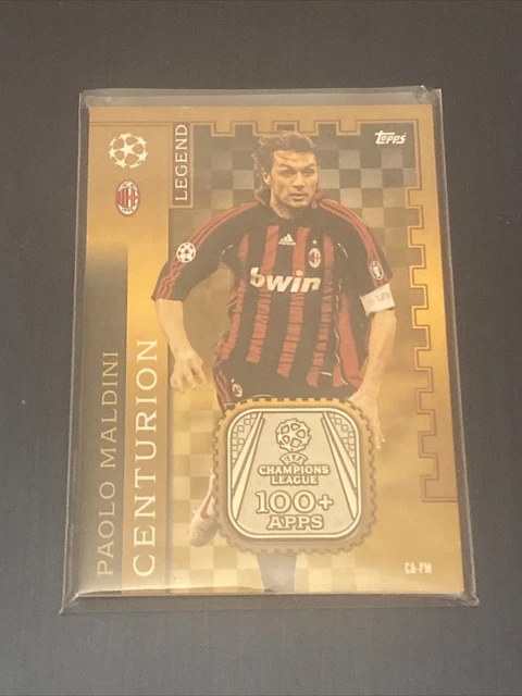 TOPPS MATCH ATTAX 2024 23/24 Centurion Coin Relic Card Paolo Maldini ...