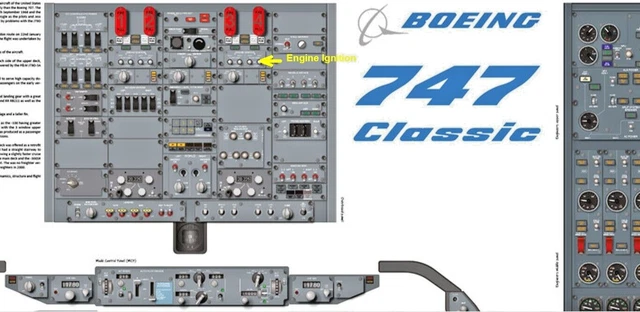 BOEING B747-200 COCKPIT Overhead Panel Engine Ignition Module EUR 179 ...