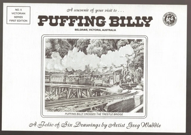 PUFFING BILLY STEAM Train Railway Tressel Bridge Dandenong Australia ...
