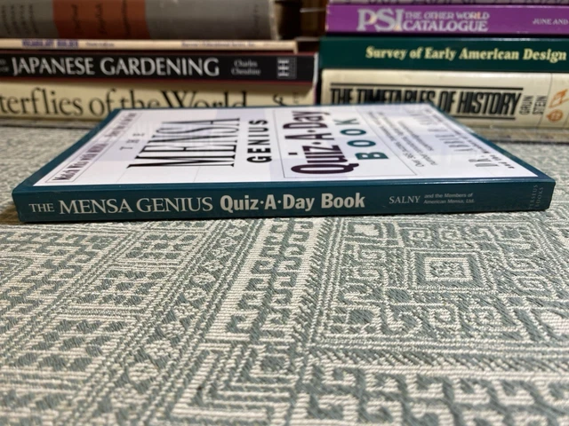 MENSA GENIUS QUIZ-A-DAY Book by Mensa and Abbie F. Salny (1989, Trade ...