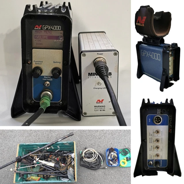 MINELAB GPX-4000 METAL Detector Control Box & Minelab 7.4v Battery ...