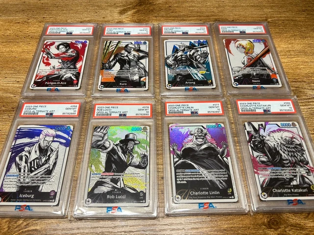 ONE PIECE TCG OP03 set of all Alt Art Leader Ace Nami Katakuri ...