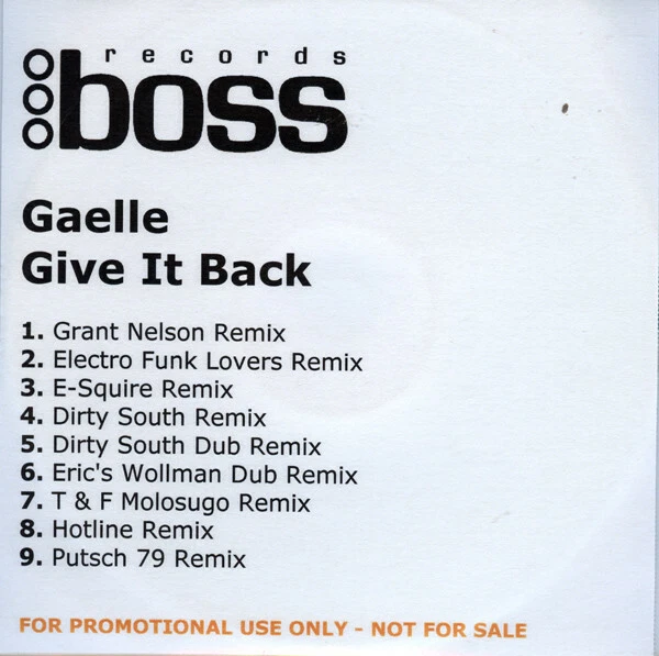 GAELLE ADISSON - Give It Back (CDr, Single, Promo) EUR 16,68 - PicClick IT