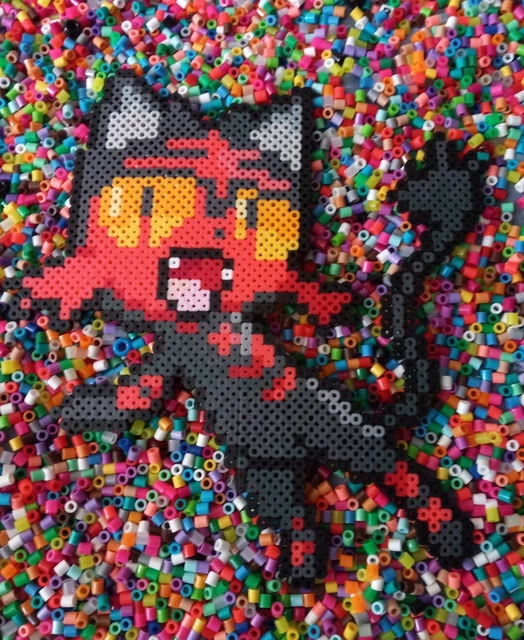 POKEMON LITTEN PERLER Perline Pixel Art EUR 24,13 - PicClick IT