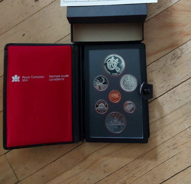 1983 ROYAL CANADIAN Mint Double Dollar Proof Coin Set Hard Box $8.50 ...