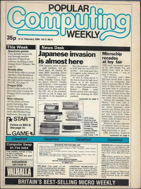POPULAR COMPUTING WEEKLY Magazine, Volume 3 Issue 6 - 9-15 February ...