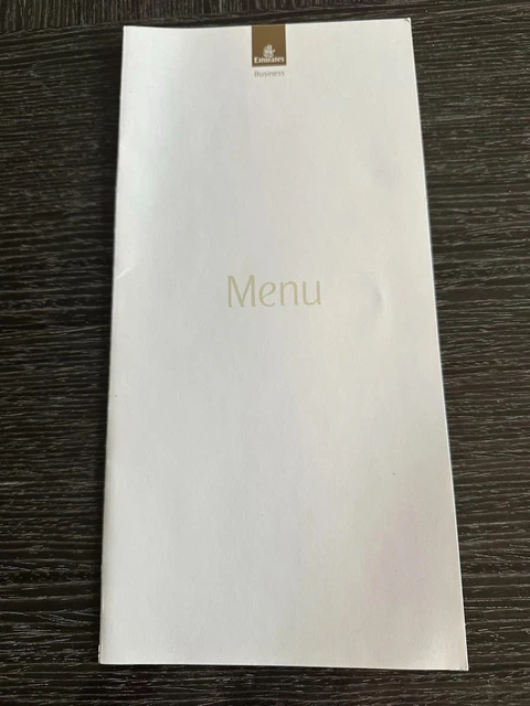 EMIRATES BUSINESS CLASS Menu Colombo To Dubai £2.22 - PicClick UK