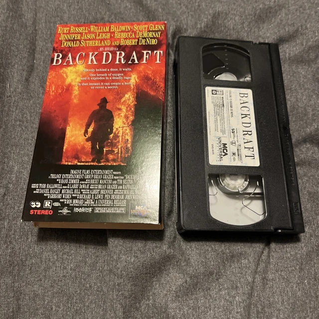 BACKDRAFT (VHS 1991) Kurt Russell, William Baldwin, Robert De Niro, Ron ...