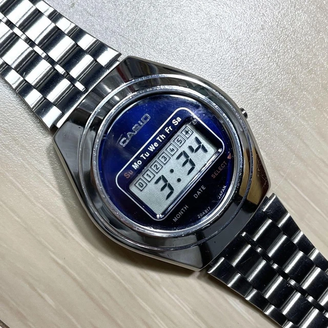 CASIO CASIOTRON DIGITAL Watch Silver 1970s Auto Calendar Used £272.80 ...