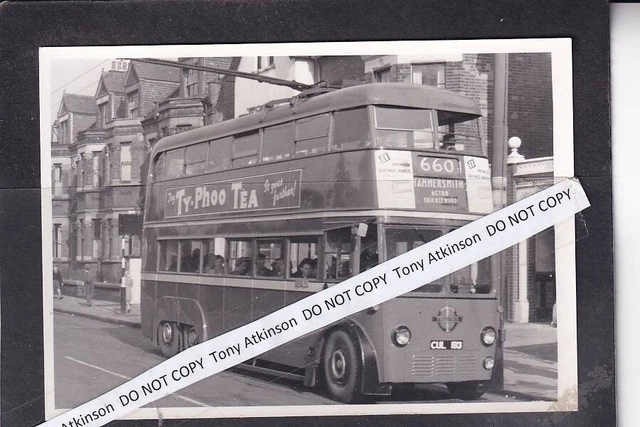 LONDON TRANSPORT - C2 Type Trolley Bus No. 193 On Route 660 - Photo ...