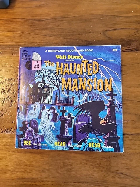 1970 DISNEY THE Haunted Mansion Read Along Book and Record LLP-339 ...