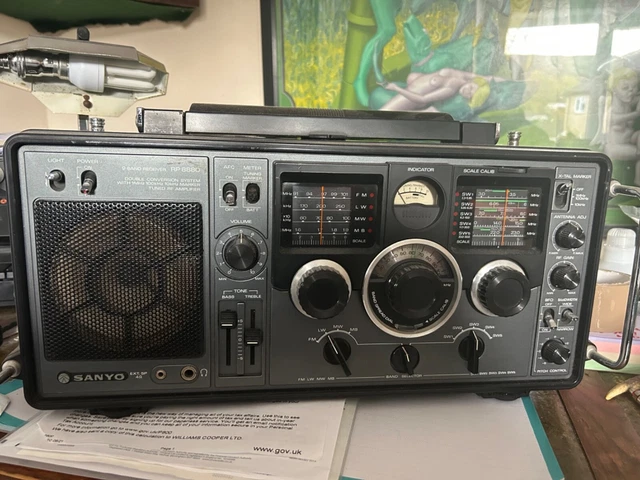 SANYO RP8880 MULTI-BAND Receiver Portable World Radio SW/MW/LW/FM 1970s ...
