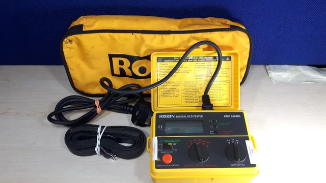 ROBIN DIGITAL RCD Tester KMP 5404DL with bag, test lead & carry strap ...