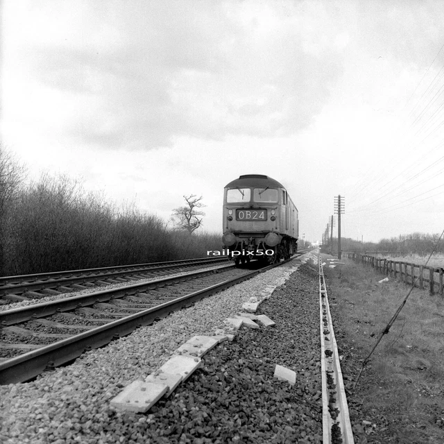ORIGINAL LARGER RAILWAY NEGATIVE RA Class 47 loco south of York c1970 £ ...