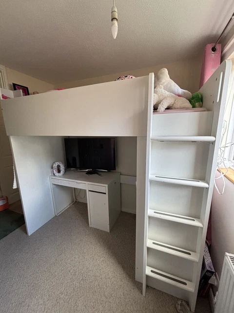 IKEA STUVA HIGH Sleeper Cabin Loft Bed - White inc Wardrobe £125.52 - PicClick UK