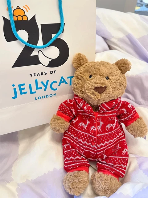 JELLYCAT BARTHOLOMEW BEAR Winter Pyjamas - Rare & Retired Christmas ...