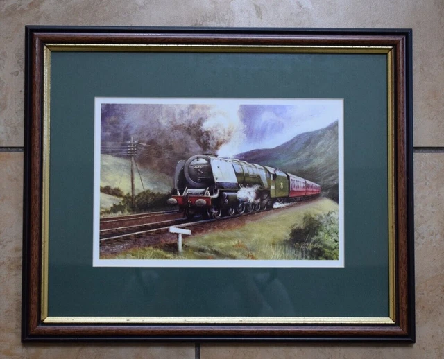 PAUL ATCHINSON PRINT: LMS Duchess of Montrose steam locomotive coaches ...