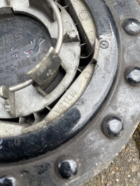 SINGLE GENUINE 15” Bbs Rz Centre Cap 09 24 137 Vw Golf Mk1 Mk2 Rm Hex ...