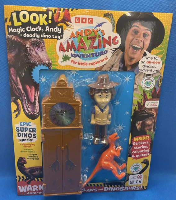 ANDYS AMAZING ADVENTURES Figure Prehistoric Dinosaur Clock Cbeebies ...
