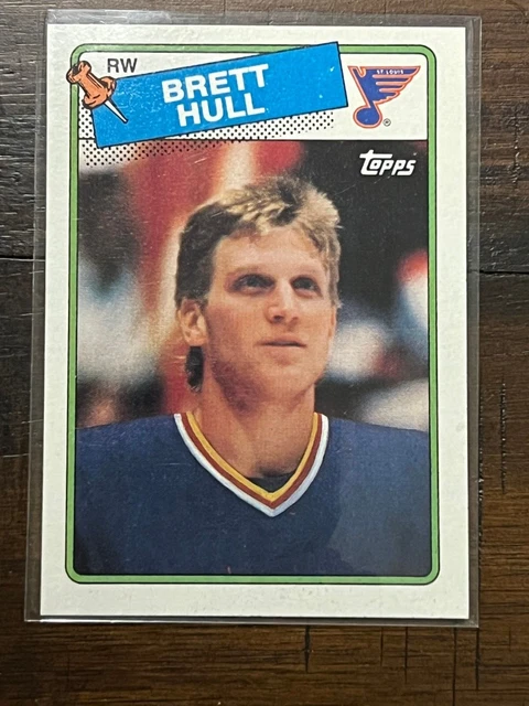 1988 TOPPS #66 Brett Hull St. Louis Blues carte hockey recrue neuve ...