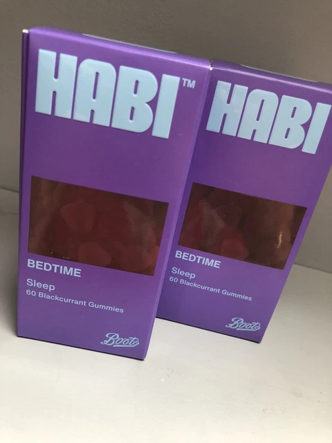 BNIB 2 X Boots Habi Bedtime Sleep Aid Gummies 180 Vitamins Blackcurrant ...
