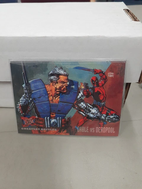 1995 FLEER ULTRA Marvel X-Men Greatest Battles Cable Deadpool vs #127 ...
