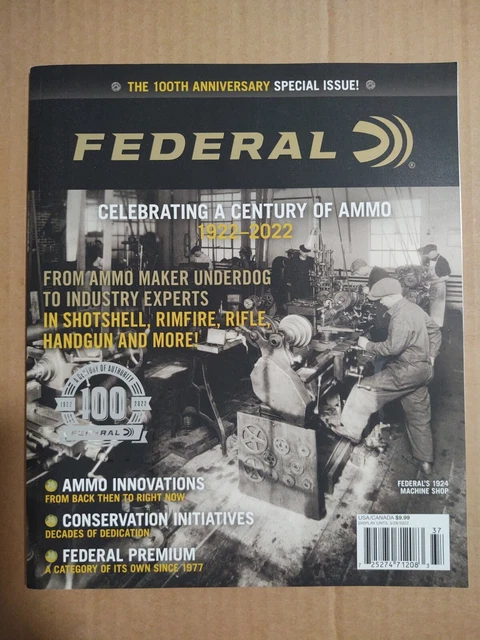 FEDERAL GUN Ammunition 100Th Anniversary Magazine 2022 Special Century ...