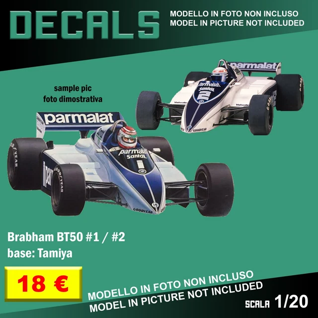 DECALS REPRO F1 Brabham BT50 #1 #2 Tamiya 1/20 1 20 decal EUR 18,00 ...