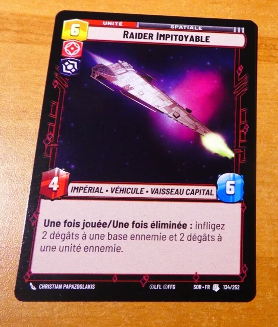 STAR WARS UNLIMITED Card Game Tcg Carte Raider 134/252 Sor.fr Mint EUR ...