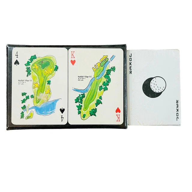 GOLF PLAYING CARD Set Hole in One Great American Golf Holes Double deck ...