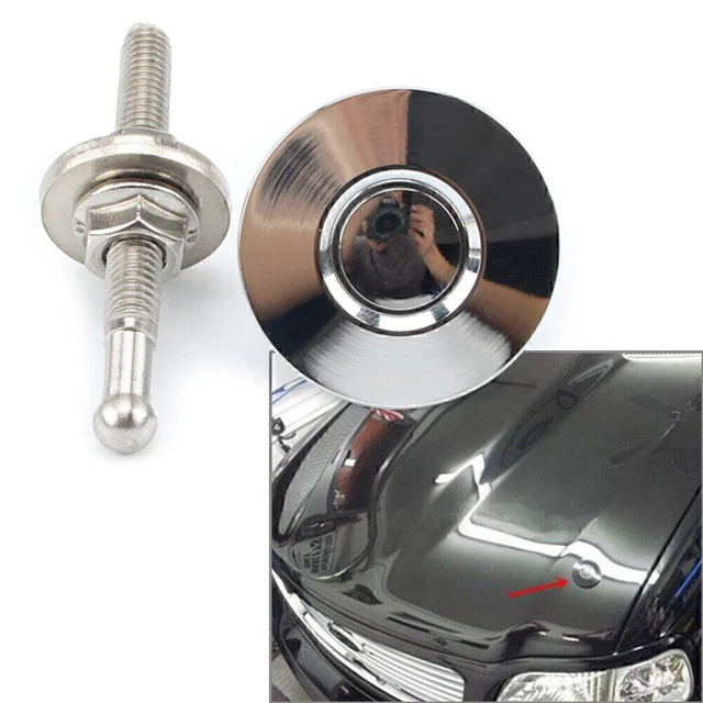 CNC PUSH BUTTON Quick Release Hood Pins Bonnet Lock Clip Latch Bumper ...