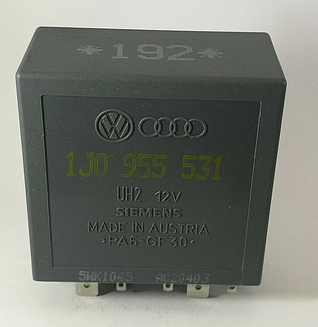 AUDI VW GREY-192 Wiper Relay (Module) 1J0955531 UH2 Siemens 16 PIN OEM ...
