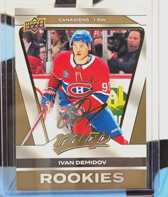 IVAN DEMIDOV 2025-26 Upper Deck MVP #233 Rookie RC GOLD SCRIPT Habs ...
