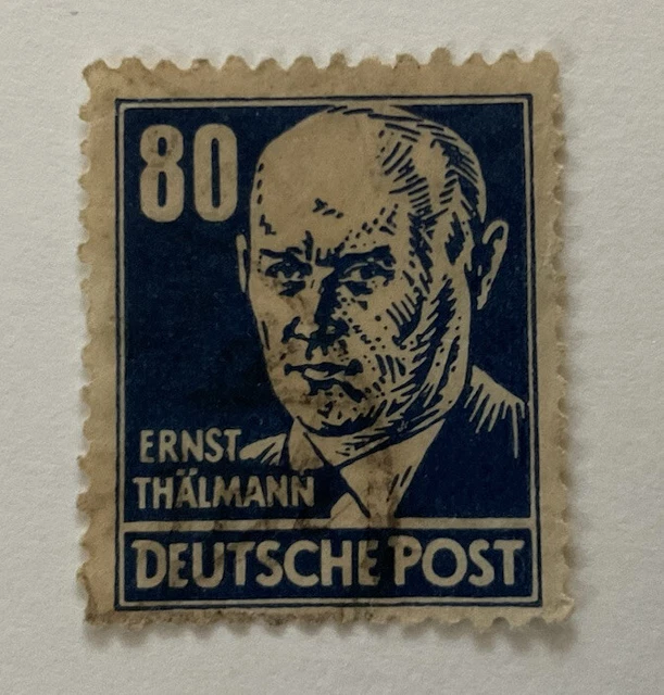 BRIEFMARKE DEUTSCHE POST Ernst Thälmann 1952 - DDR - 80 Pfennig EUR 39,00 - PicClick DE