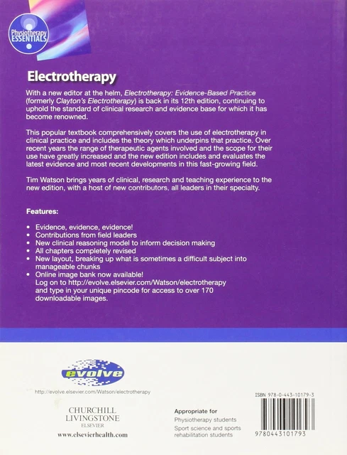 NEW ELECTROTHERAPY EVIDENCE Based Practice 12th edition Physio Essentials Book $39.95 - PicClick AU