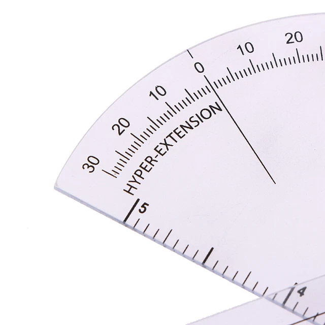 MEDICAL FINGER GONIOMETER Plastic Protractor 180 Degree Angle Ruler ...