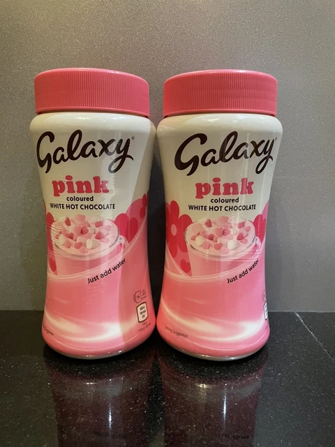 2 X GALAXY Pink White Hot Chocolate Powder 300g Tubs £13.95 - PicClick UK