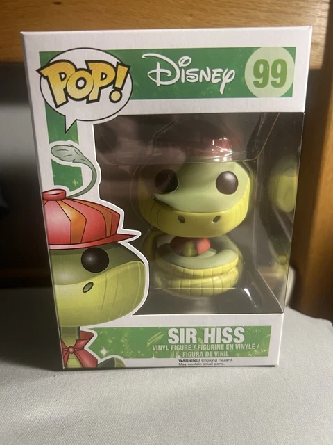 FUNKO POP! DISNEY Sir Hiss The Snake #99 Robin Hood 2014 Series 6 ...