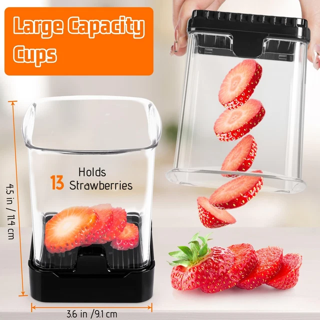 FRUIT SLICER CUP for Strawberry, Banana, Hard-Boiled Egg - Detachable ...
