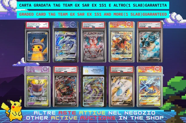 CARTA POKEMON GRADATA PSA, ARKEZON, BGS, CGC (1 Slab) Tag Team Gx Sar 151 e più EUR 10,00 ...