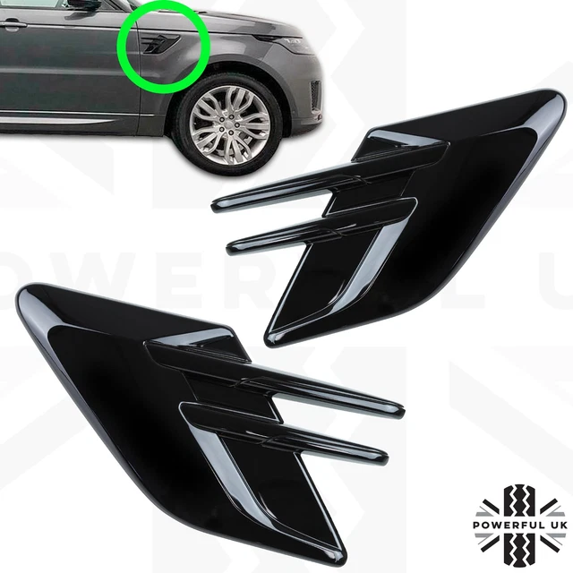 BLACK SIDE VENTS for Range Rover Sport L494 2018 wing air blades SVR ...
