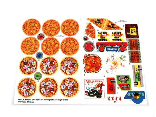 CUSTOM STICKERS FOR TMNT 1989 Pizza Thrower Teenage Mutant Ninja Turtle ...