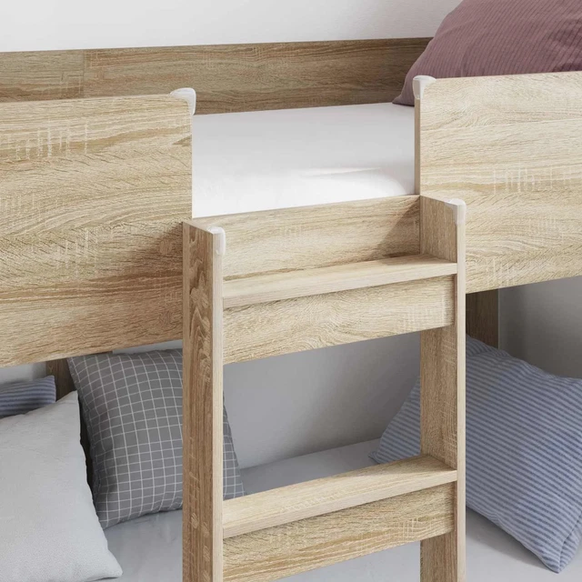 BUNK BED FOR Kids Sonoma Oak 100 x 200 cm Engineered Wood vidaXL £247. ...