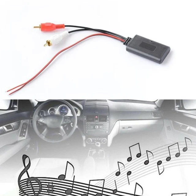 UNIVERSAL BLUETOOTH AUX Receiver Module 2 RCA Cable Stereo Adapter Ra ...