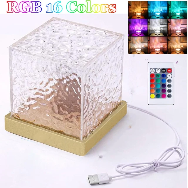 CUBE NORTHERN LIGHTS Water Wave Night Light LED Atmosphere Lamp with ...